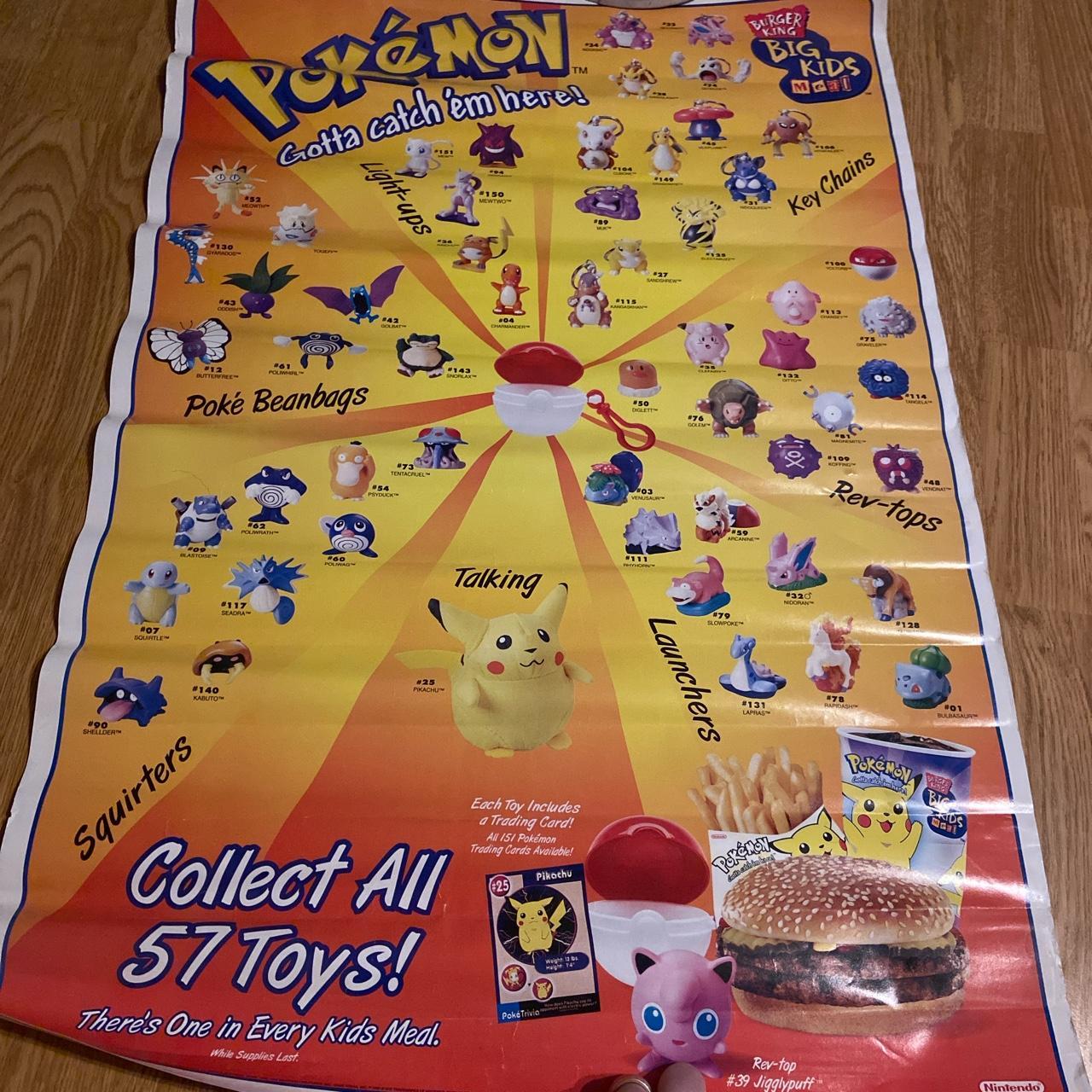 Vintage Pokémon Burger King poster #Vintage #90’s... - Depop