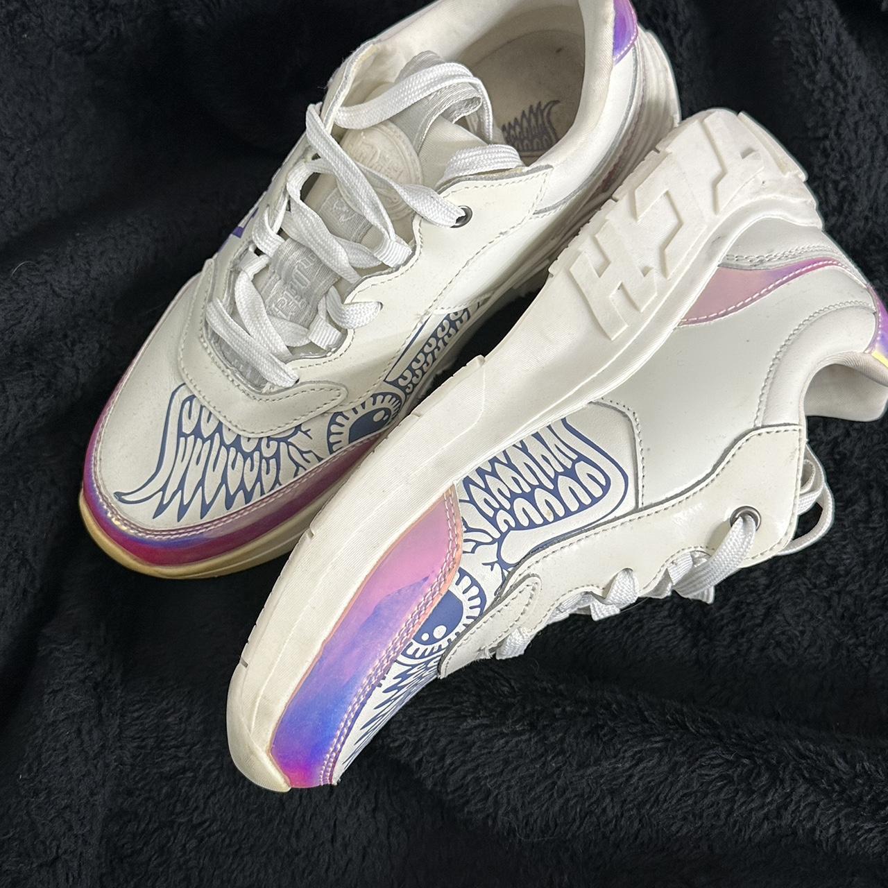 Size 8 Von Dutch Sneakers, yellowing on front right... - Depop