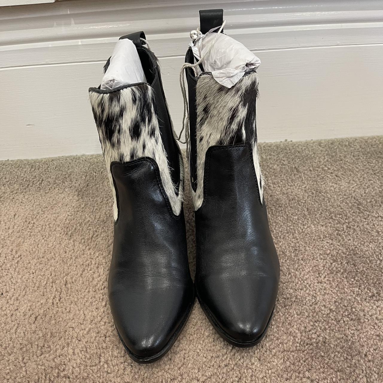 DUST & BOTS BLACK COW HIDE BOOTS Worn a handful of... - Depop