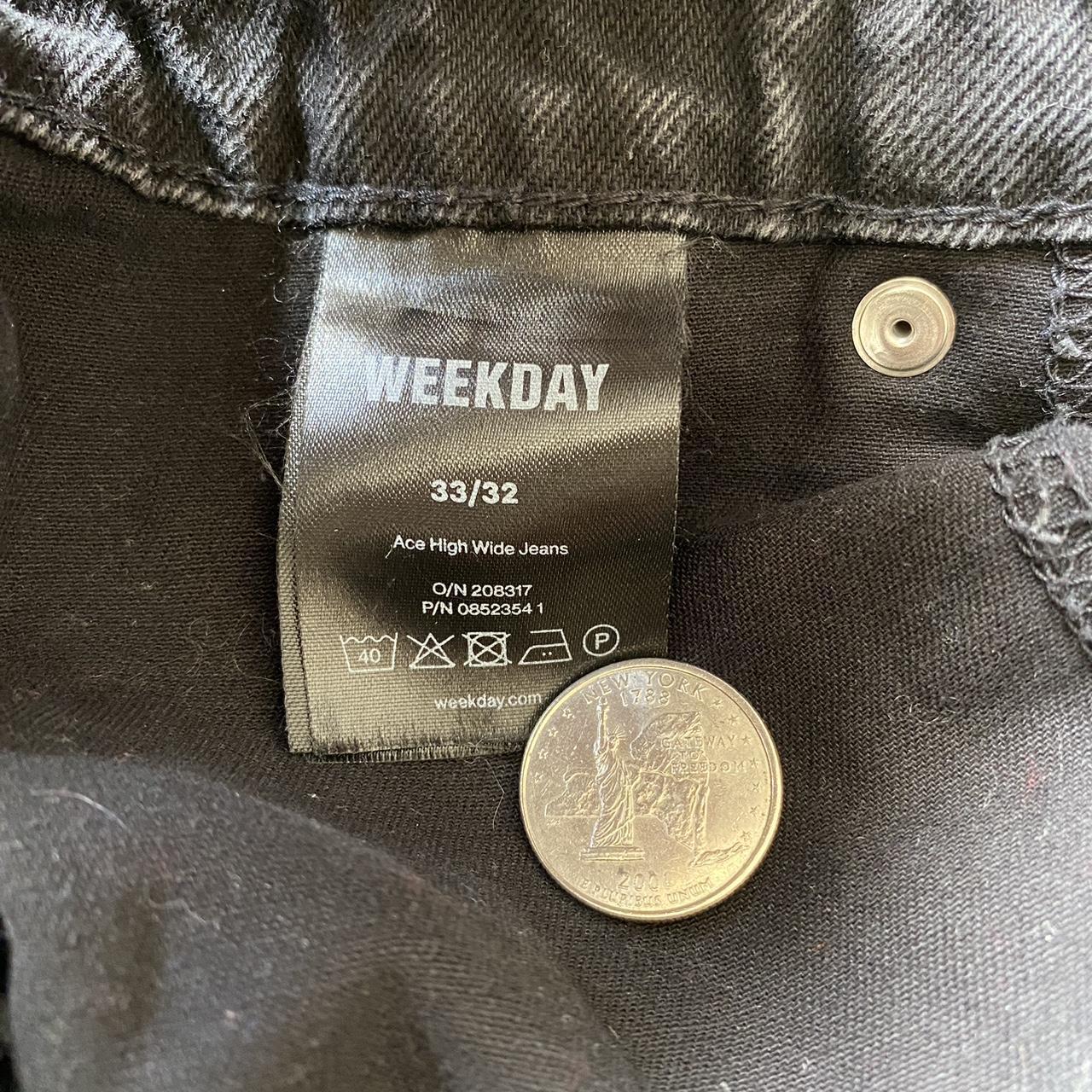 SUPER BAGGY Weekday brand black wash Ace High Wide... - Depop