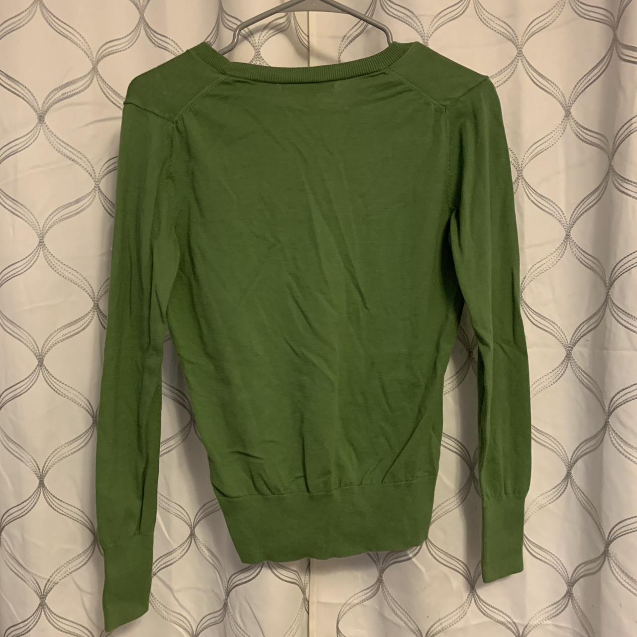 Banana Republic Green V-neck Sweater - Depop