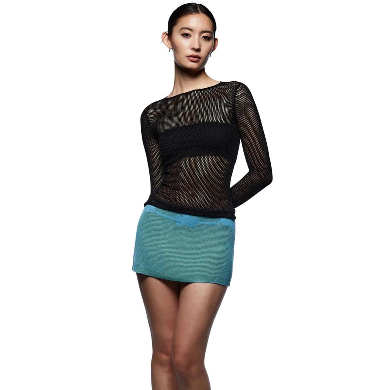 tank air studio black mesh top size small basically... - Depop