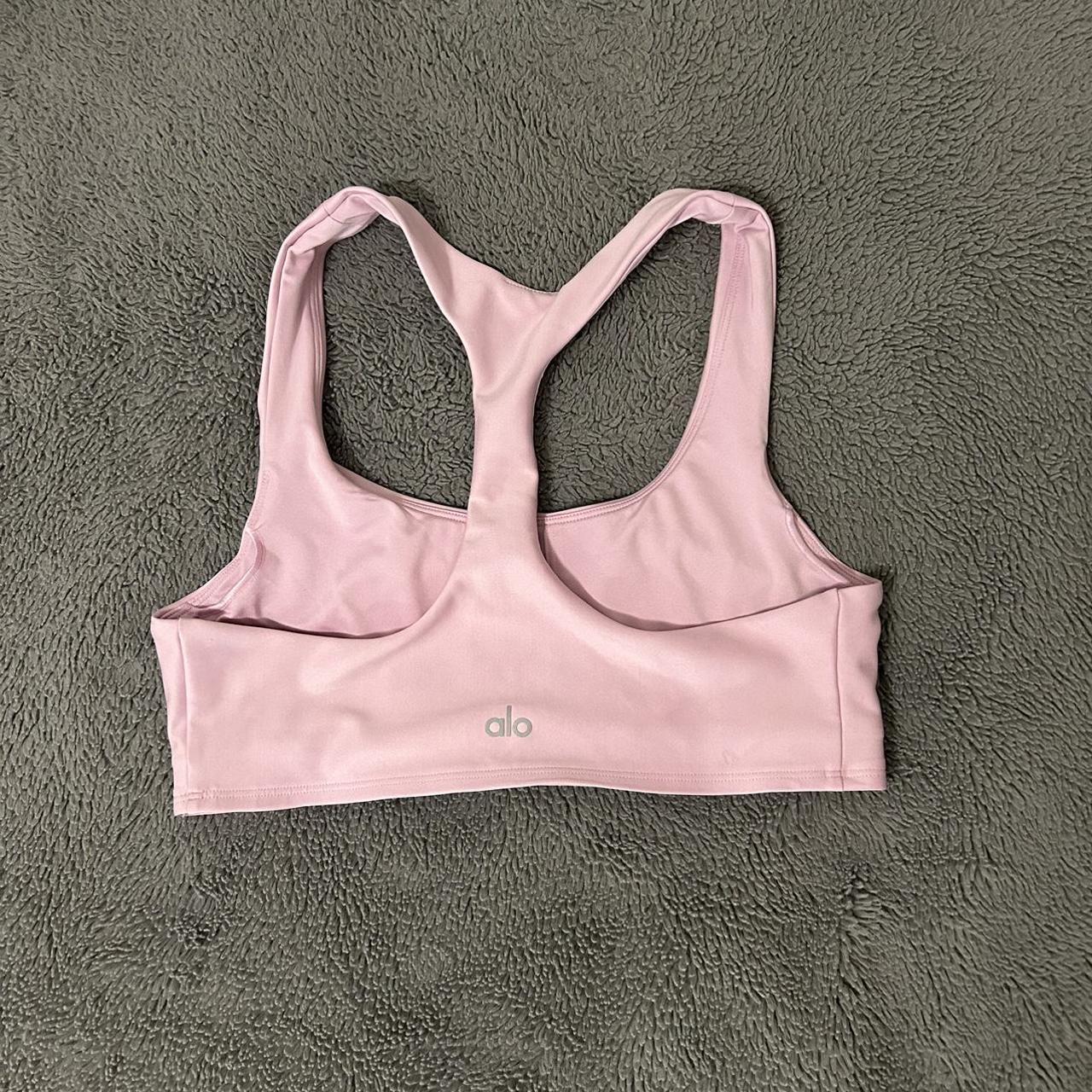 Alo Razor Back Pink Sports Bra. Size M.... - Depop