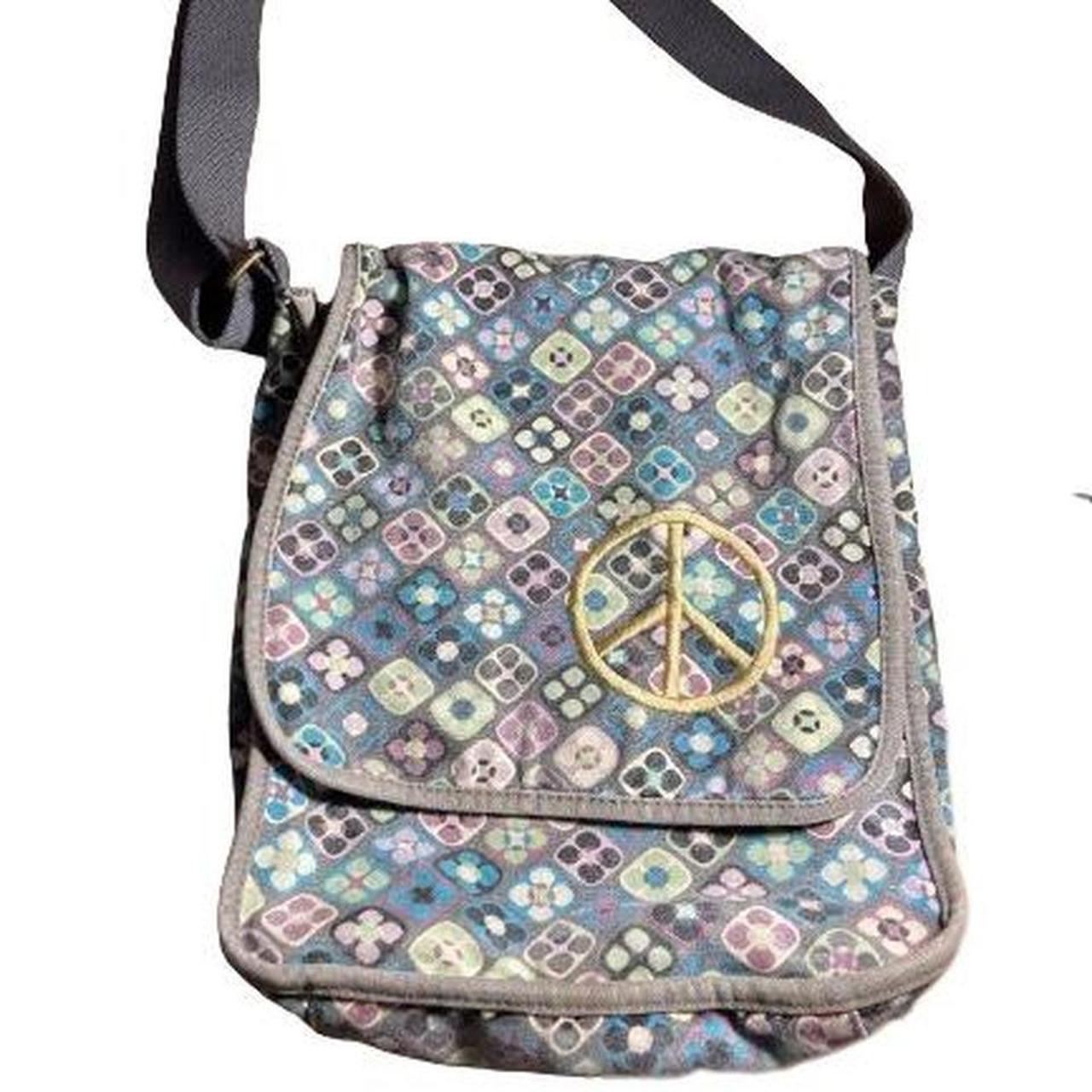 Hippie Retro Side Bag Cute adjustable strap velcro... - Depop
