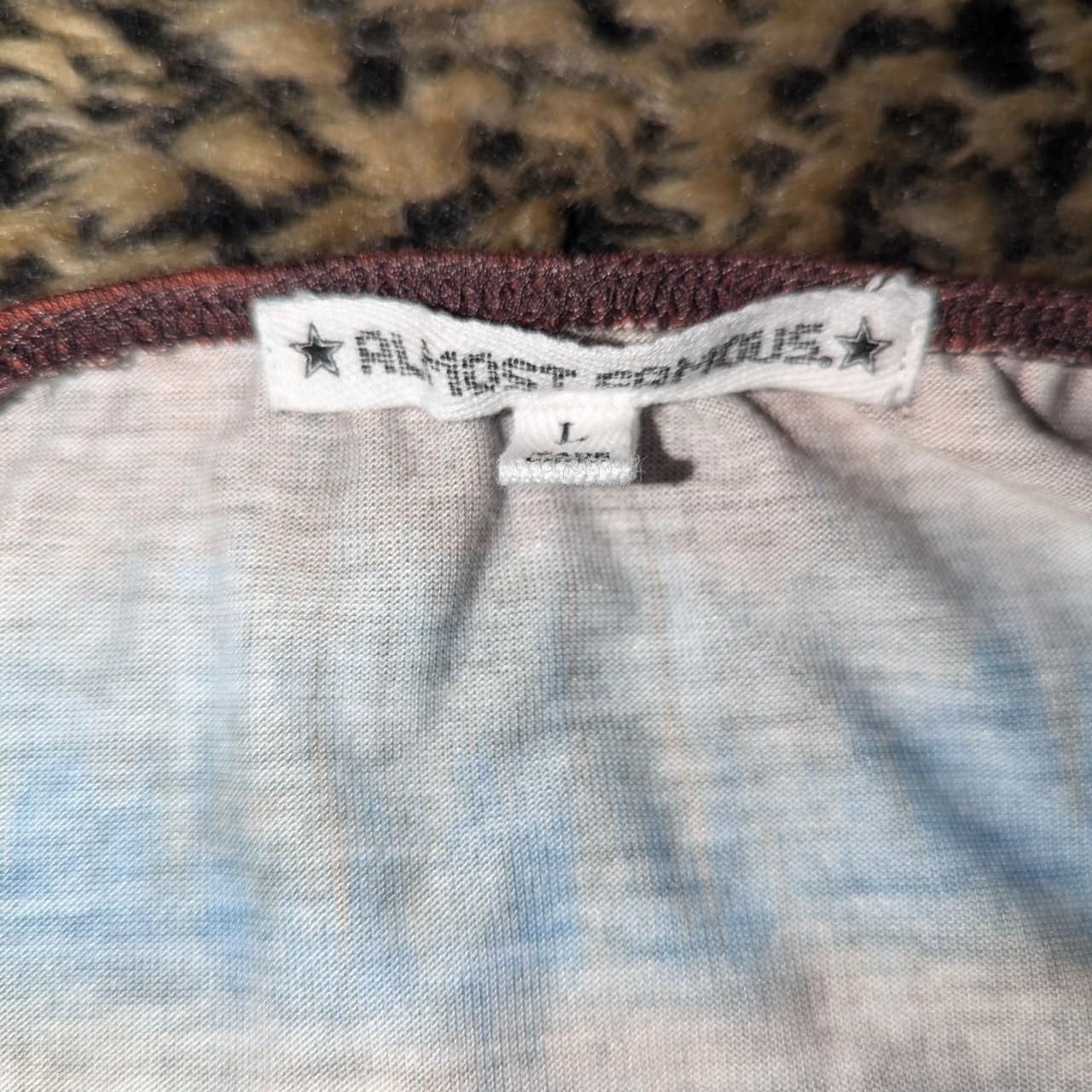 2000s Y2K brown orange and blue earthy tye dye... - Depop