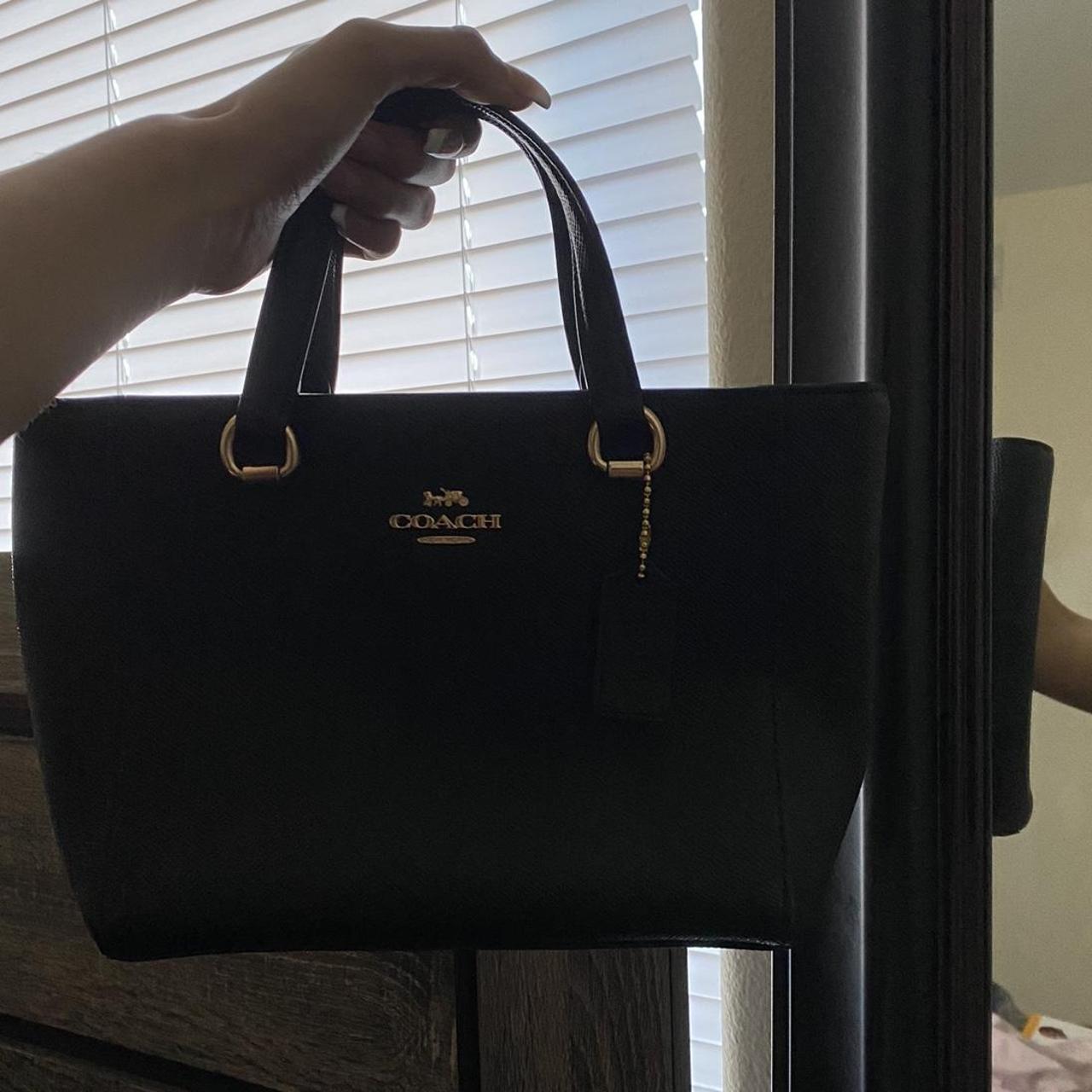 black coach mini hand bag sooo cute & perfect... - Depop