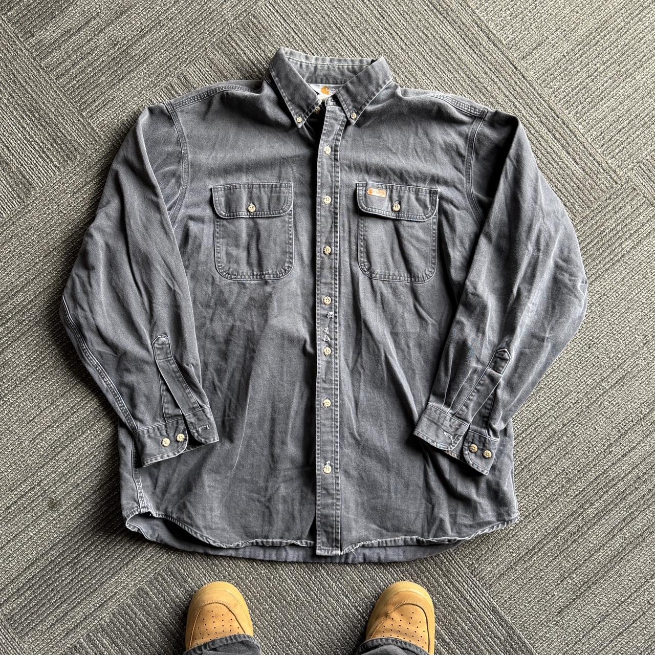 Vintage Carhartt S09 PTL button up long... | Depop
