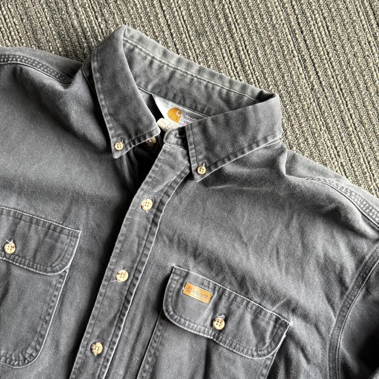 Vintage Carhartt S09 PTL button up long... | Depop