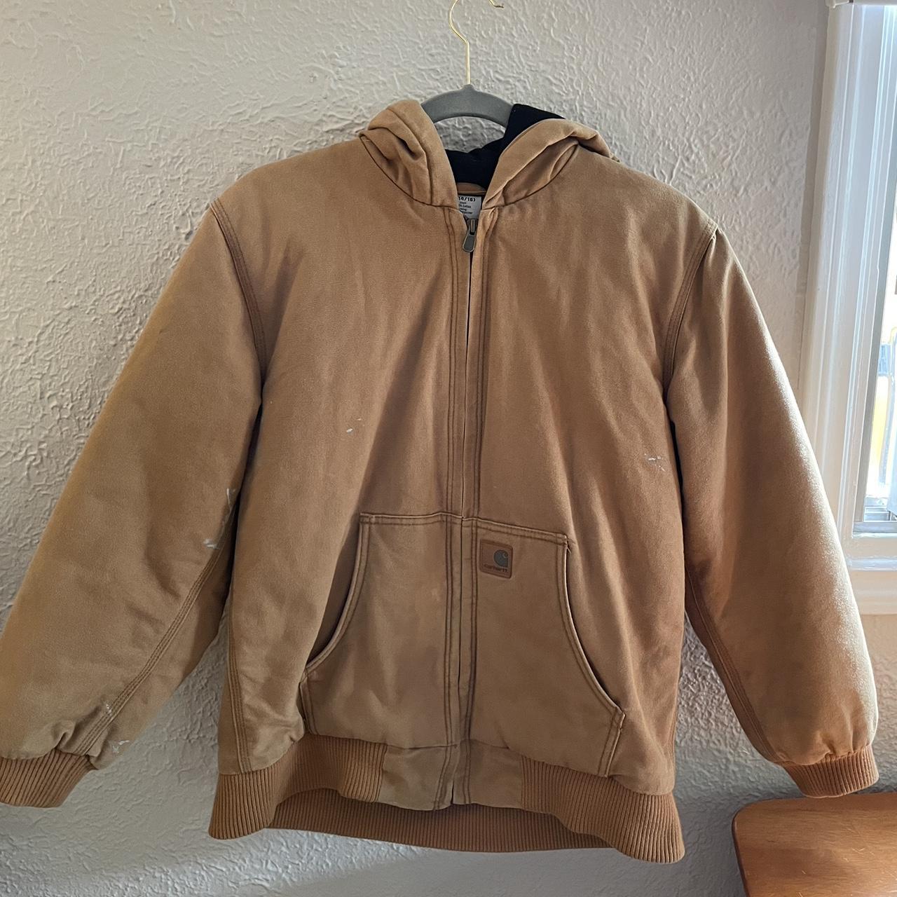 Carhartt zip up jacket! Super warm & cozy for... - Depop