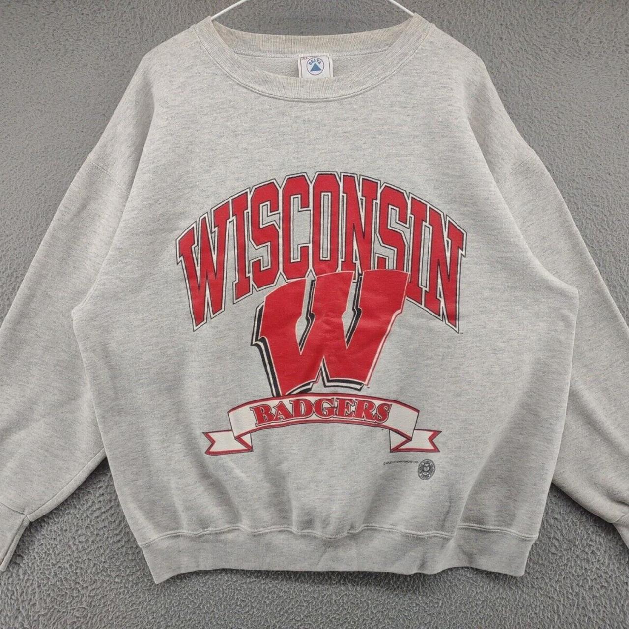 Vintage 90s 1993 Wisconsin Badgers Crewneck... - Depop
