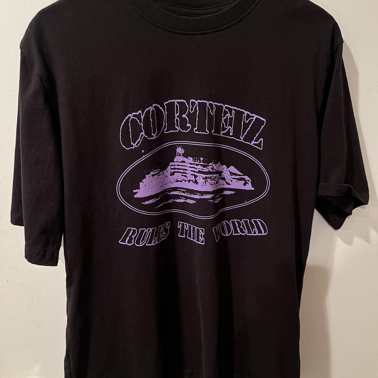 Corteiz rules the world tee purple Worn once no... - Depop