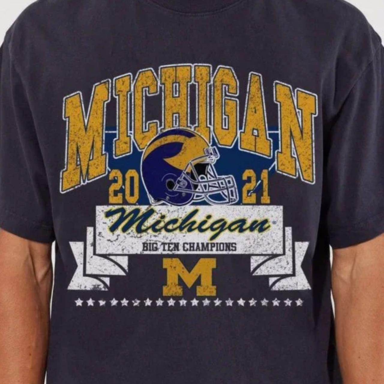 Vintage Michigan Football Big Ten Champions 2021... - Depop