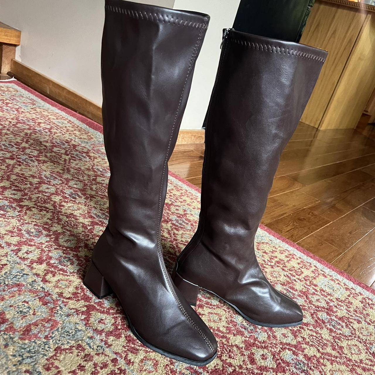 Retro style boots. Got at cosignment shop/they are... - Depop