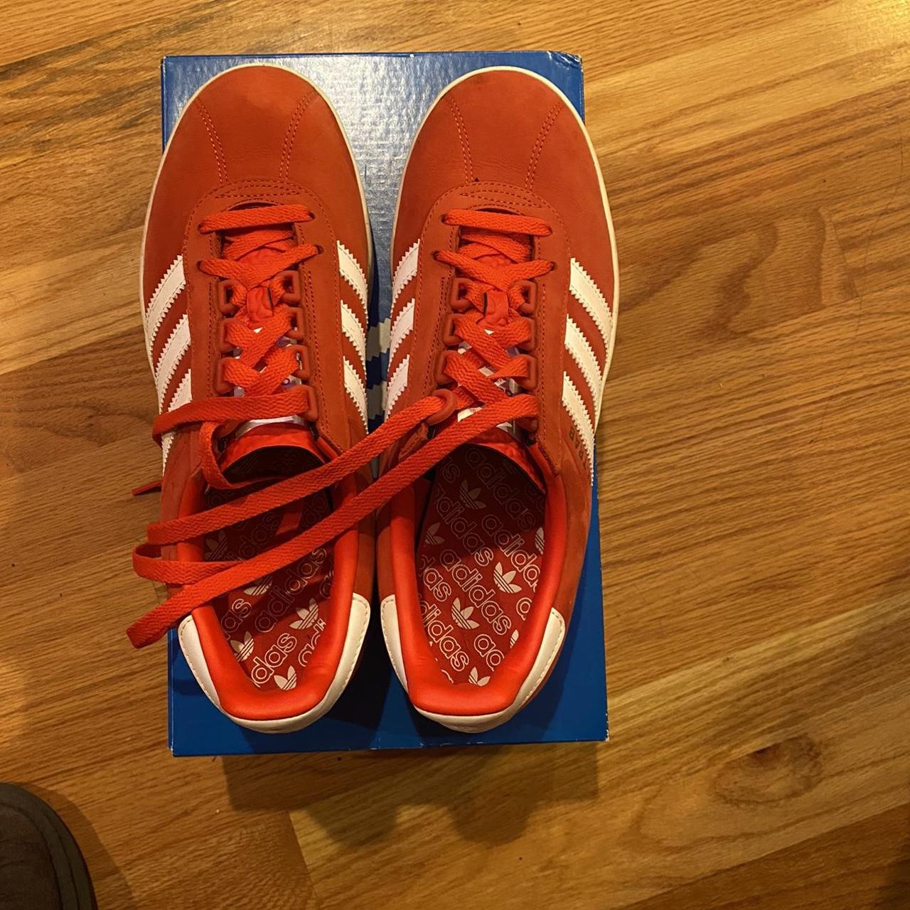 Adidas Originals Men's Red Trainers | Depop