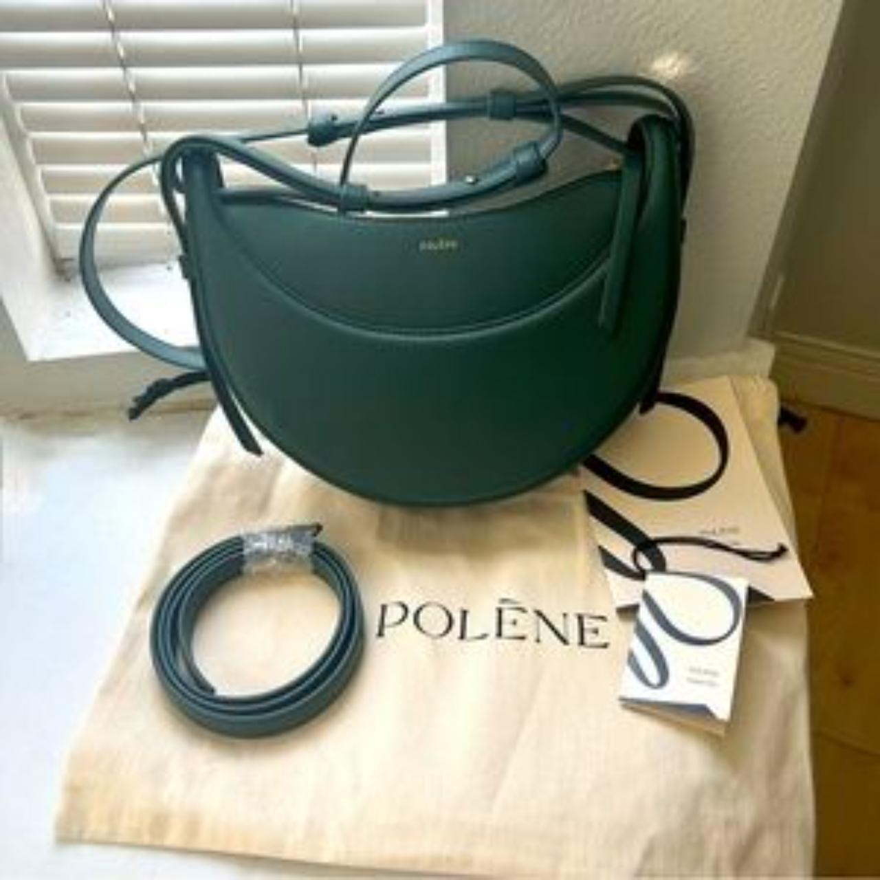 Polene Numero Dix Green Half Moon Bag Polene... - Depop