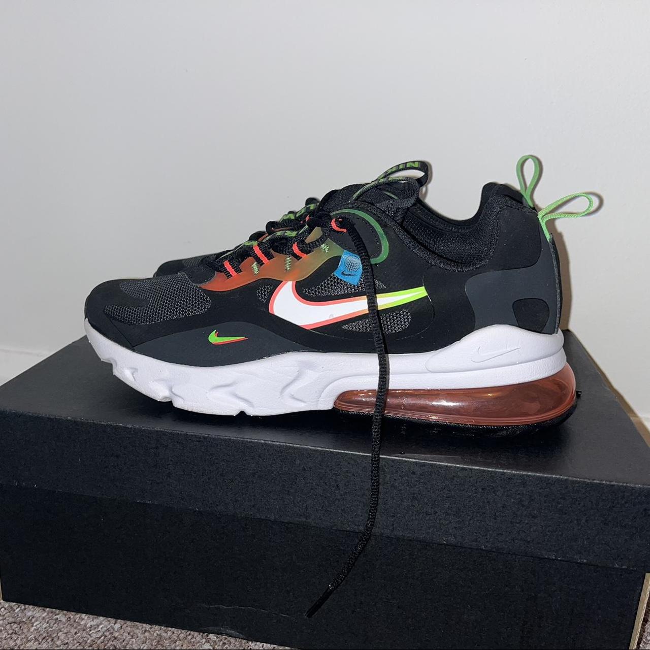 nike react 270 worldwide pack black barely worn... - Depop
