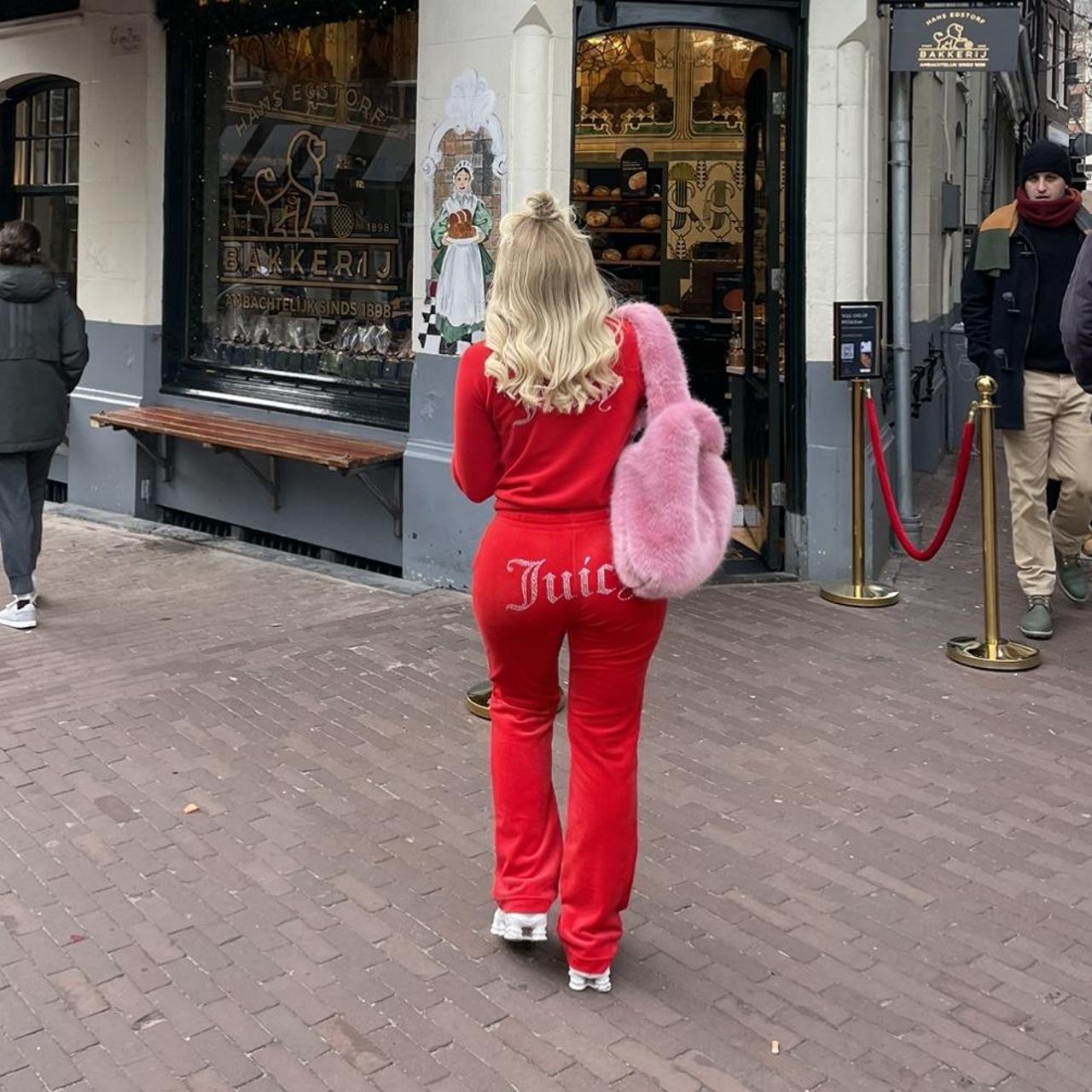 Juicy couture tracksuit in red Worn once Size S... - Depop