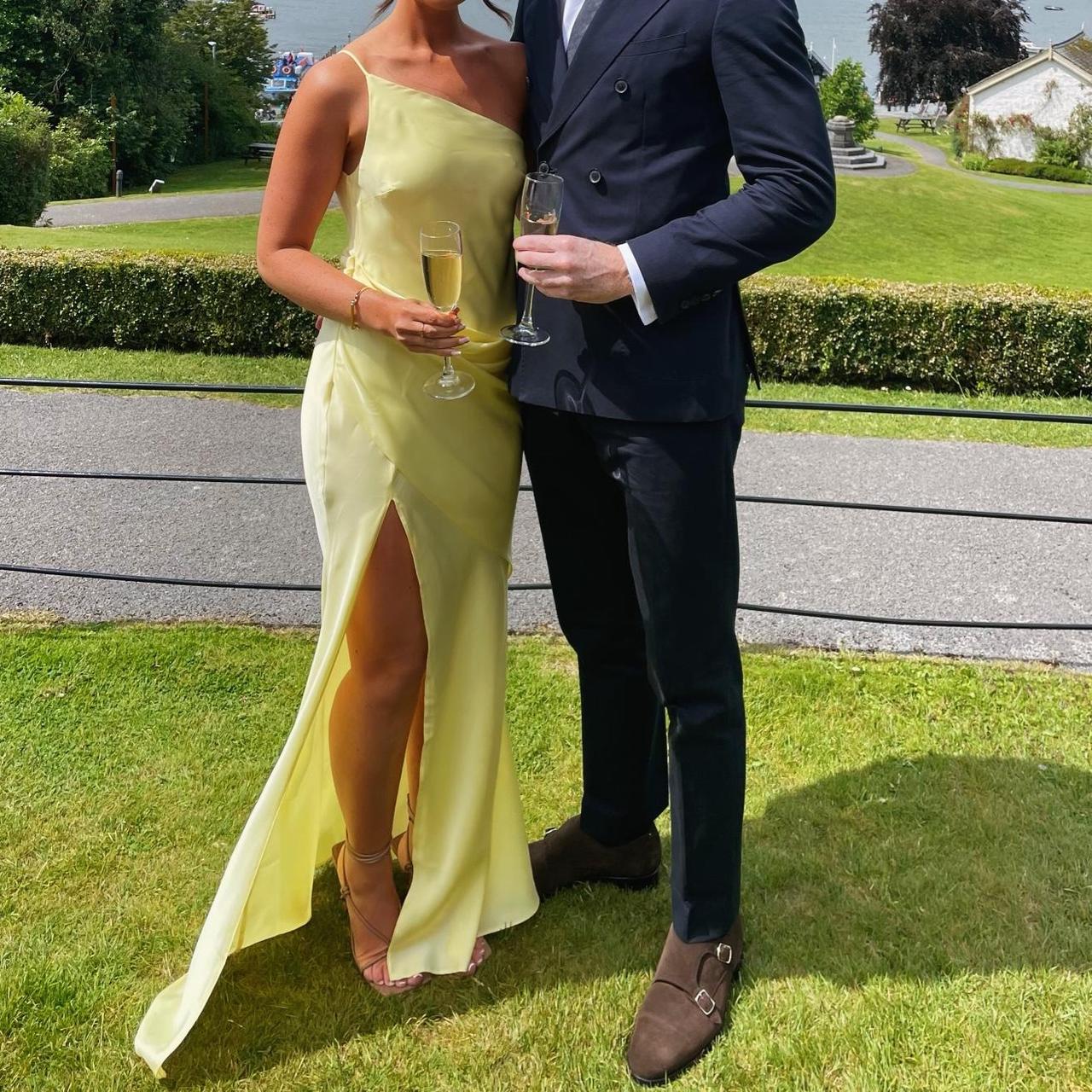 OUT OF STOCK ASOS DESIGN satin one shoulder maxi... - Depop