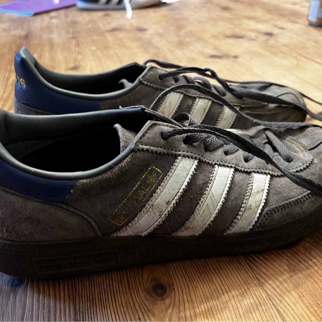 adidas spezial grey x blue dirt on white adidas... - Depop