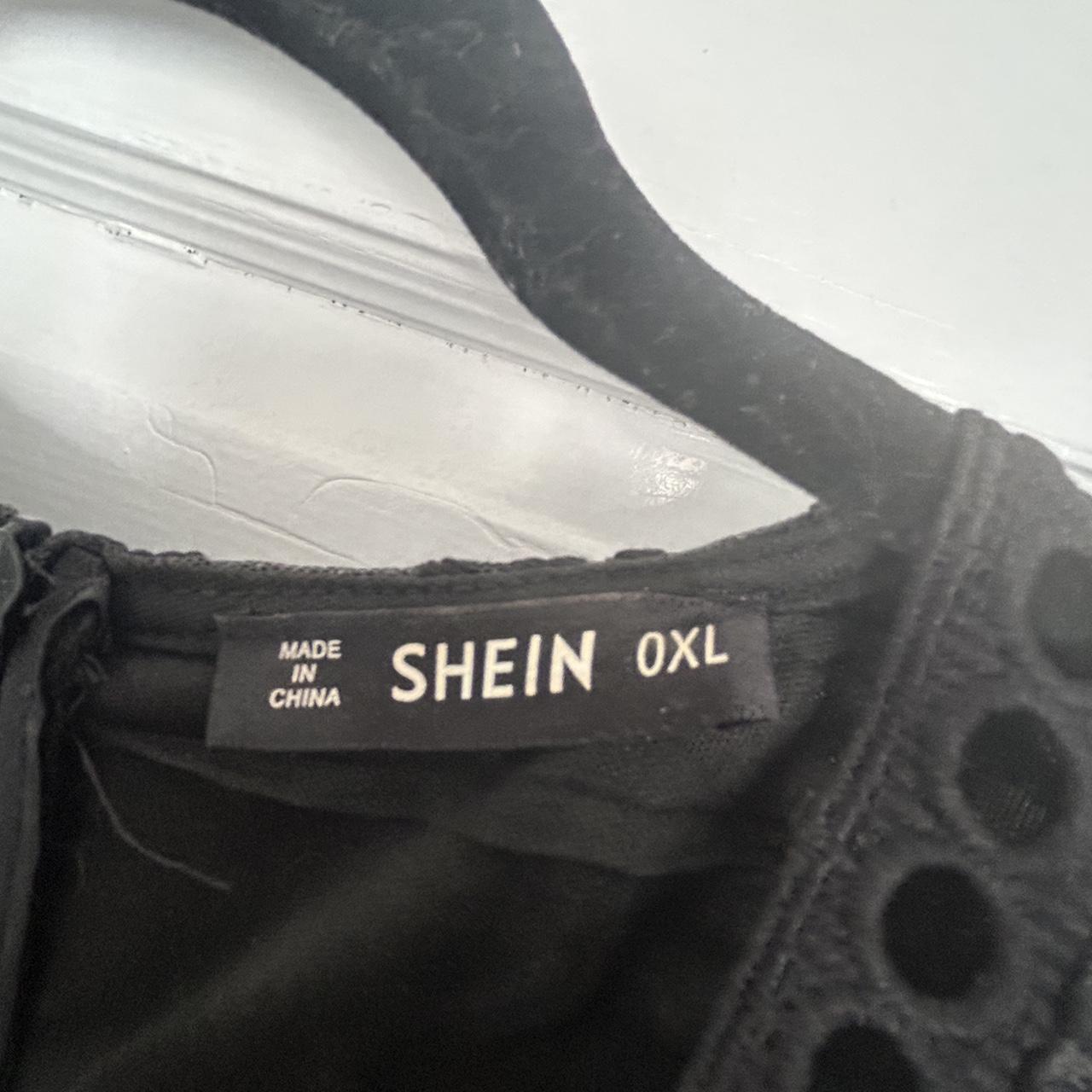 shein 0XL black lace maxi dress - Depop