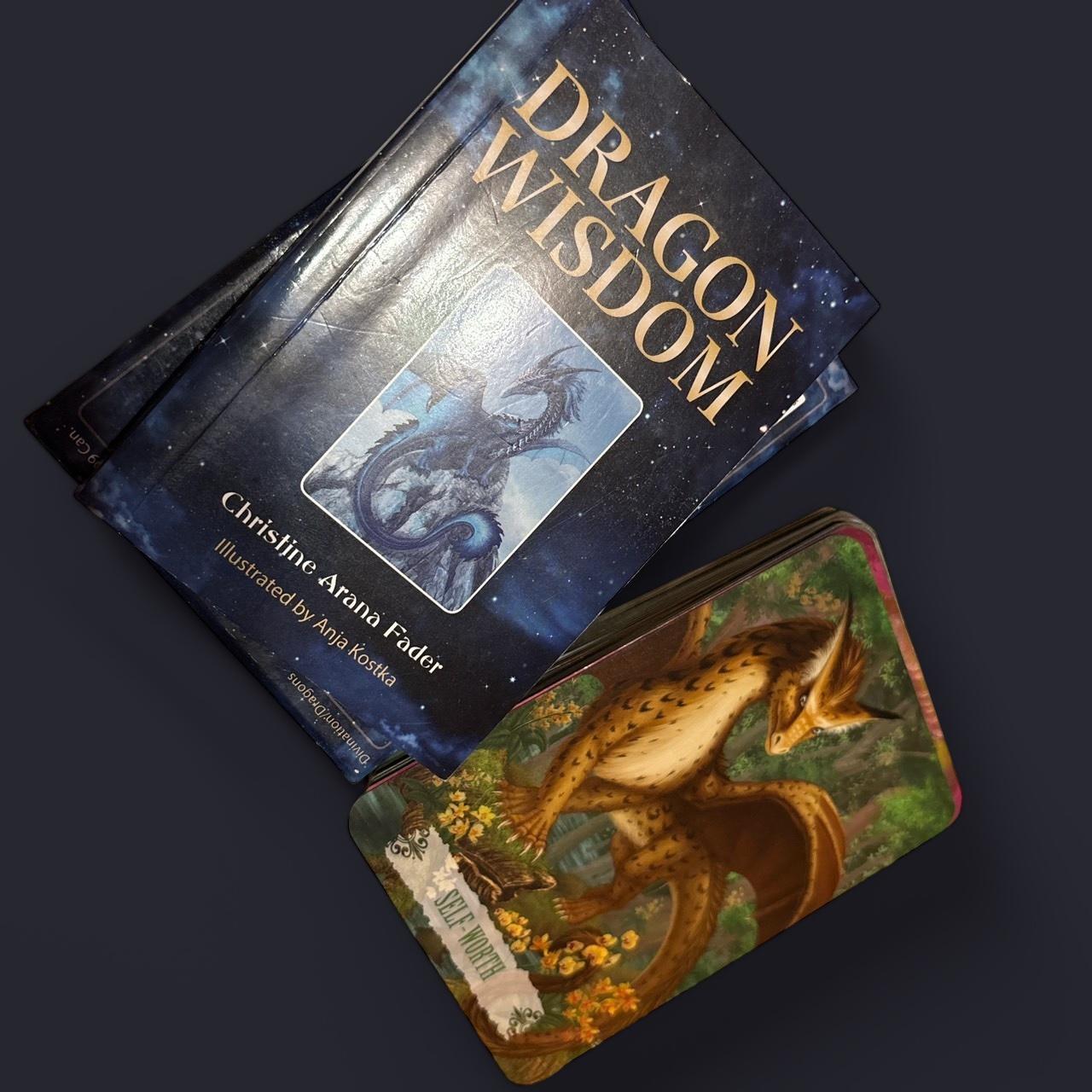 dragon wisdom oracle deck with guide book, lightly... | Depop