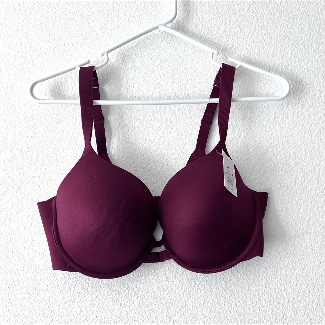 Auden Burgundy Bra - NWT - Lightly lined cups and... - Depop