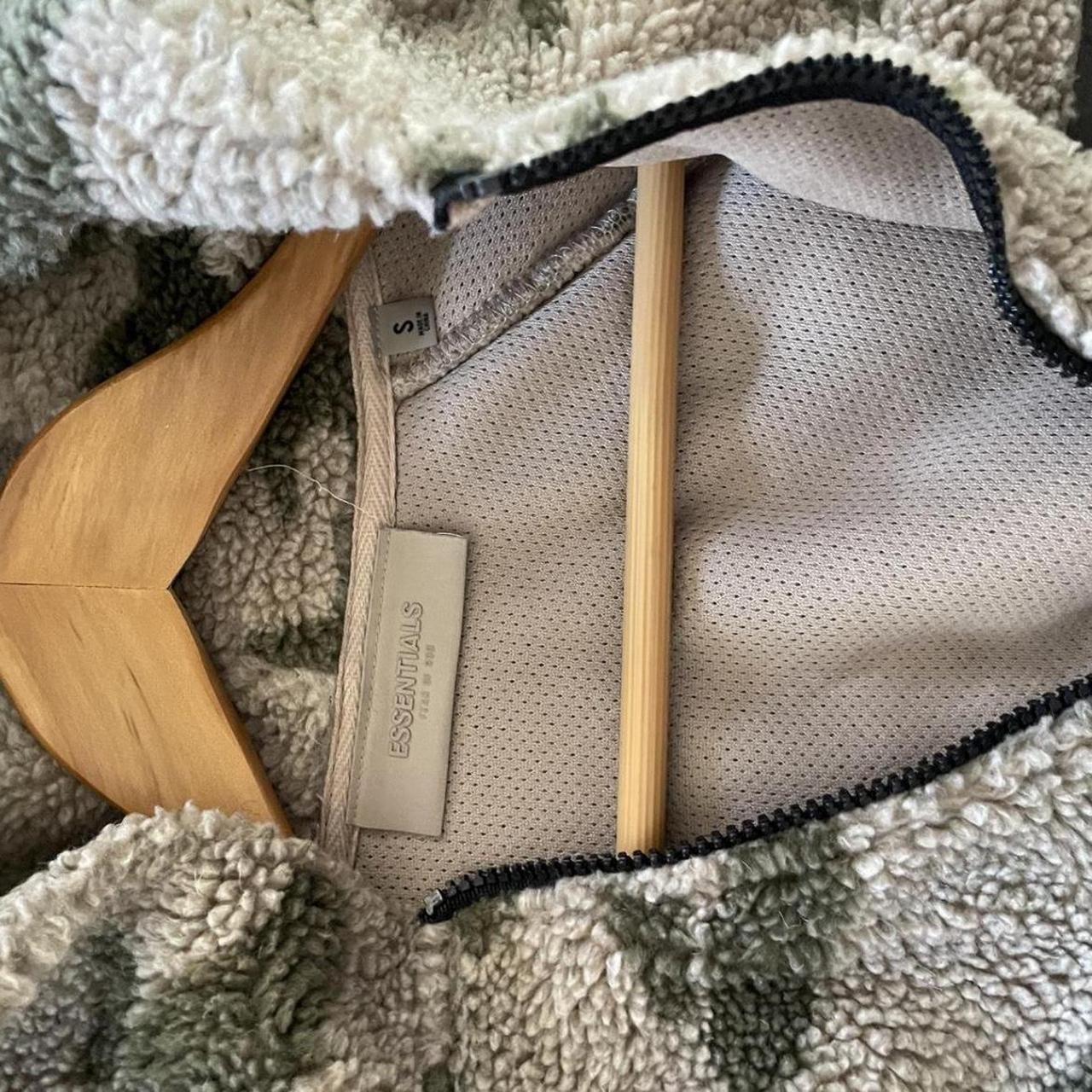 ESSENTIALS half zip camo fleece hoodie #essential... - Depop