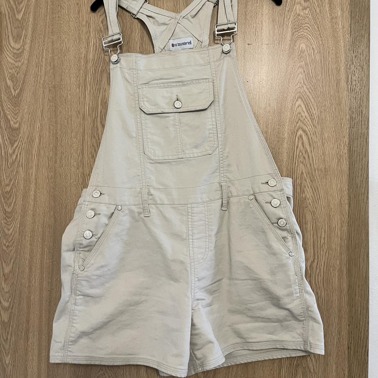 VINTAGE CREAM OVERALLS no boundaries size L great... - Depop