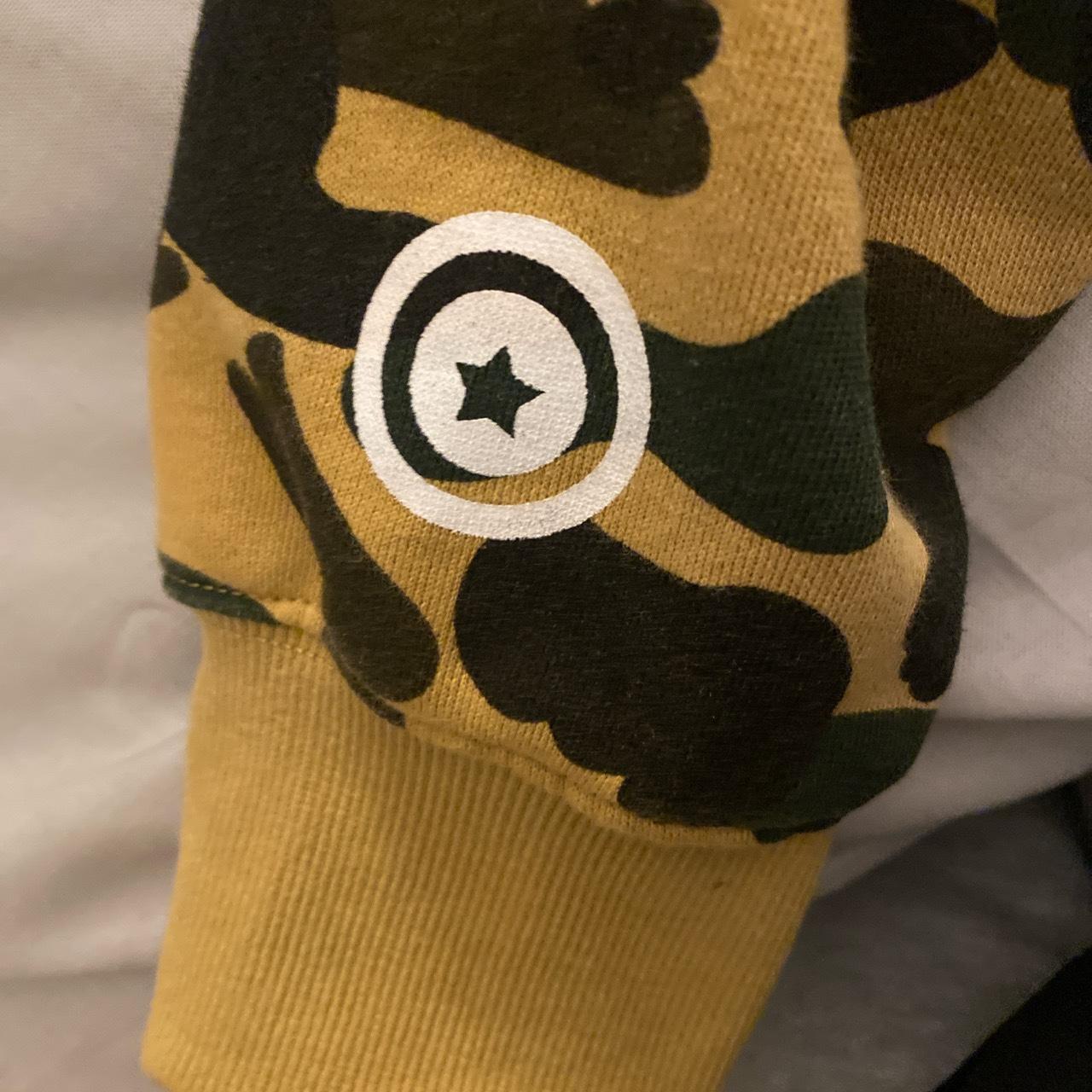 bape tan/yellow jacket size xl but fits like a... - Depop