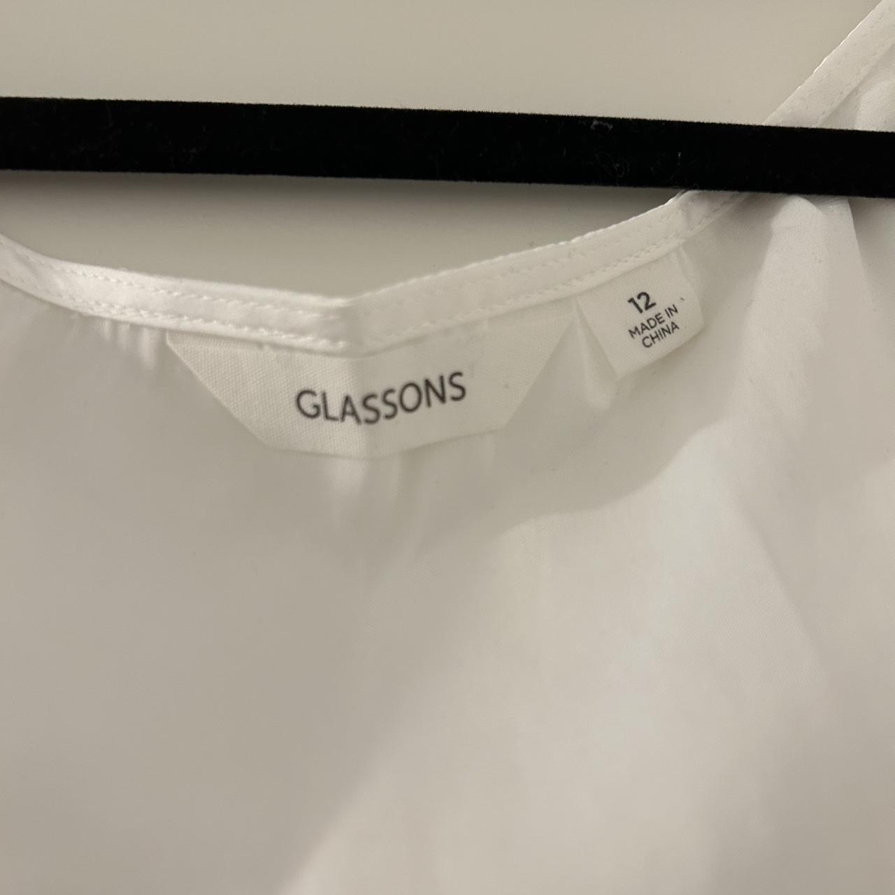 Glassons white front tie top Never worn Size 12 - Depop