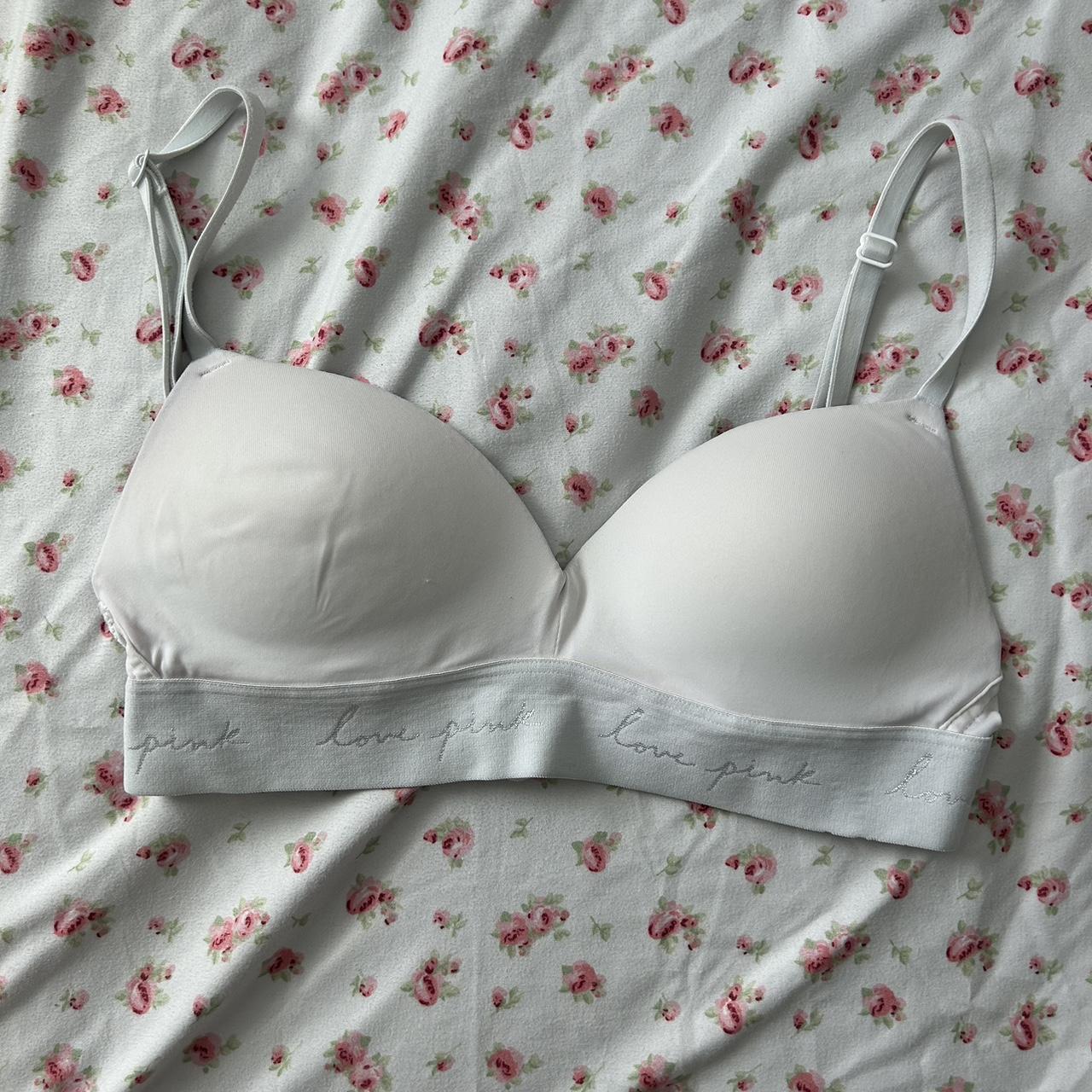 Victoria Secret white bra worn 2 times has a... - Depop