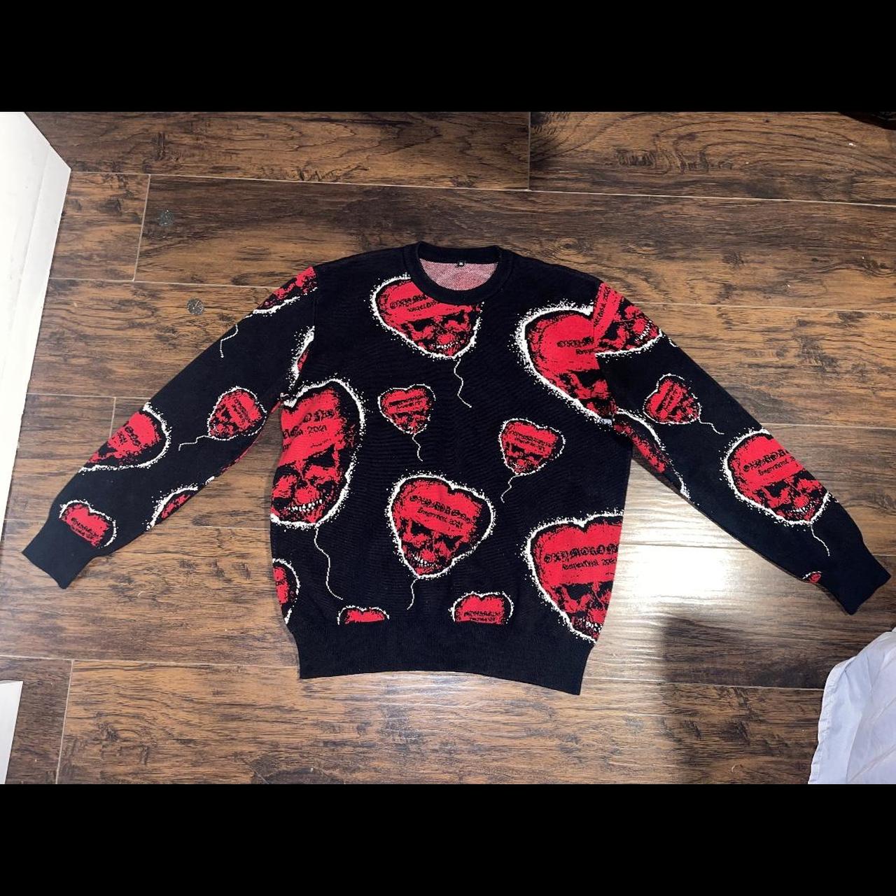 Red Skull Sweater Brand SUPERFICIAL - Depop