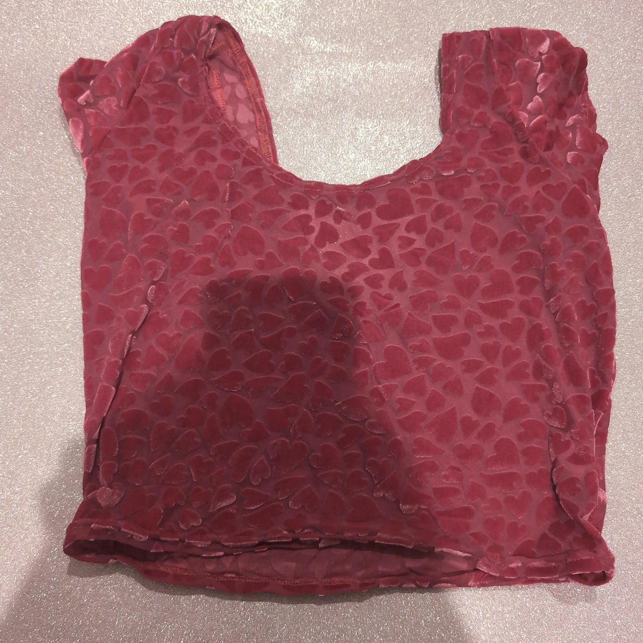 Blackmilk pink heart crop top, see through. Size M... - Depop