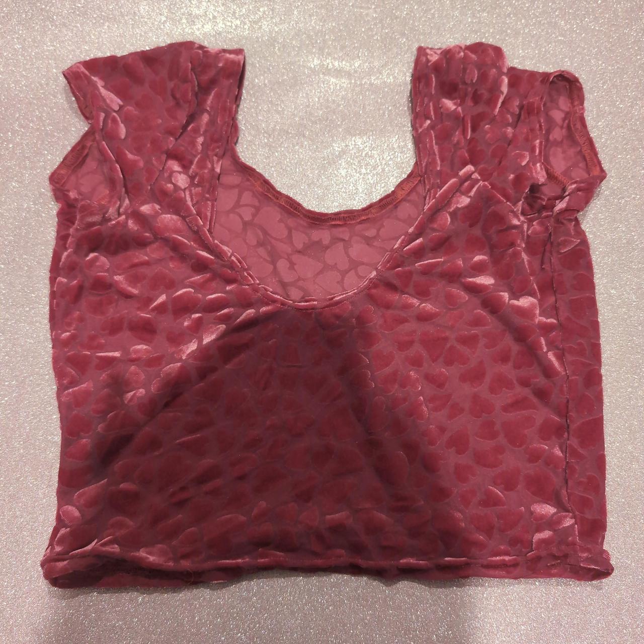 Blackmilk pink heart crop top, see through. Size M... - Depop