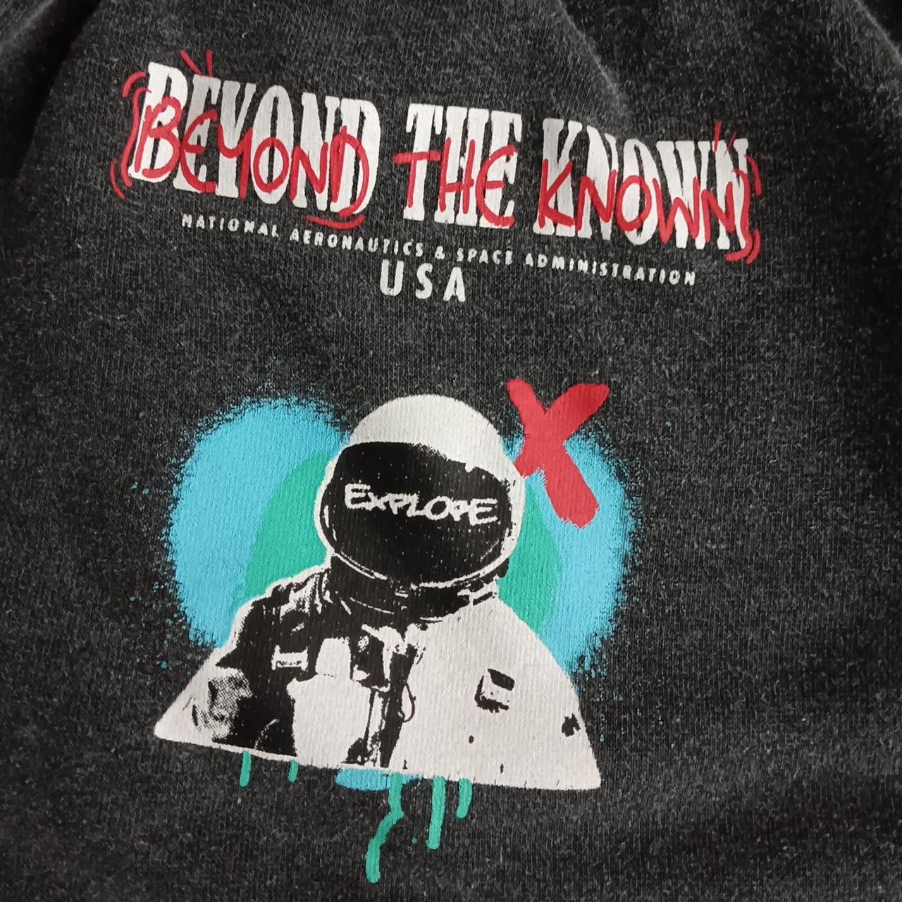 NASA shorts with tie-dye design, black and grey... | Depop