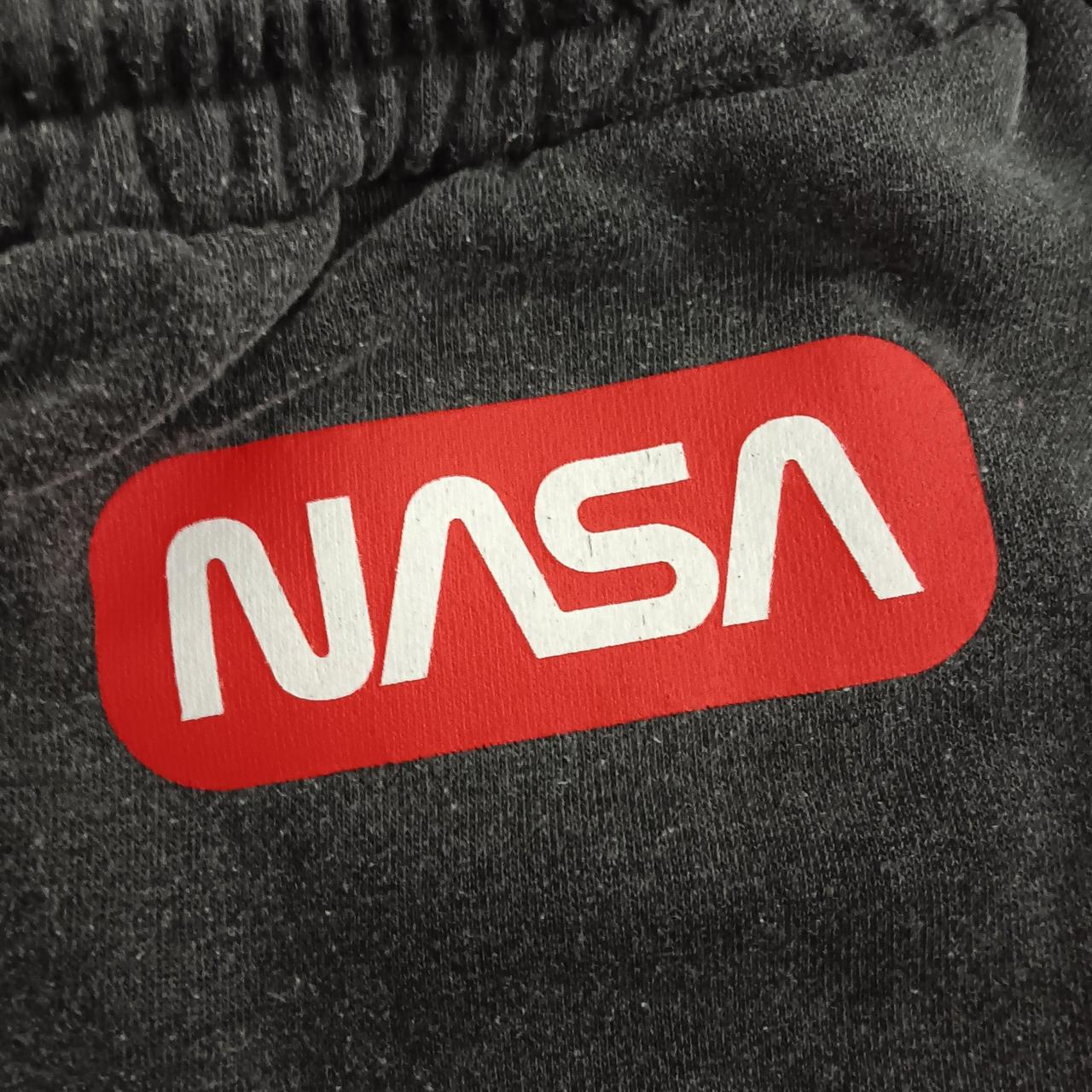 NASA shorts with tie-dye design, black and grey... | Depop