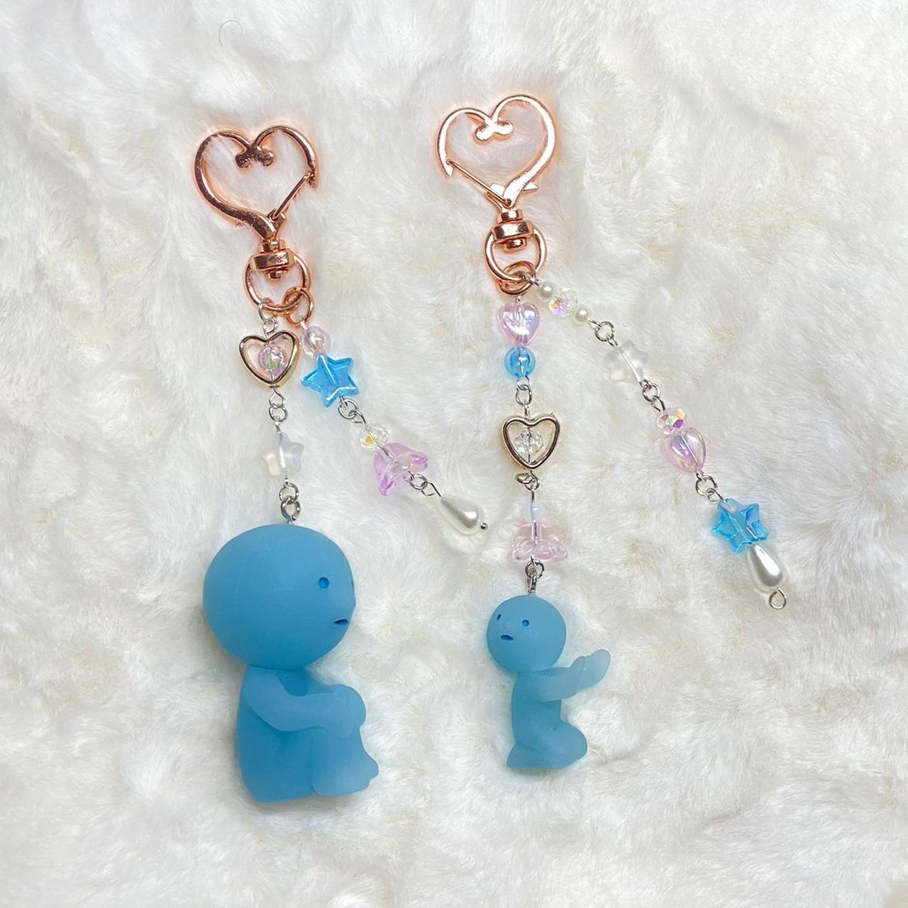 Handmade pink and blue matching bath smiski... - Depop