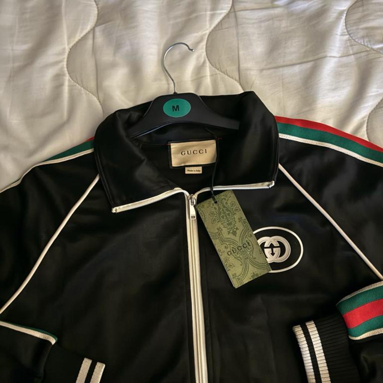 gucci zipper fleece, never worn, 10/10, authentic,... - Depop