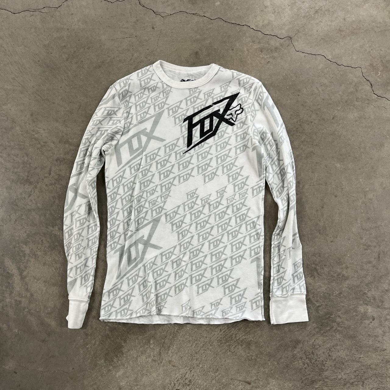 Y2k grunge fox racing thermal 2000s cyber goth... - Depop