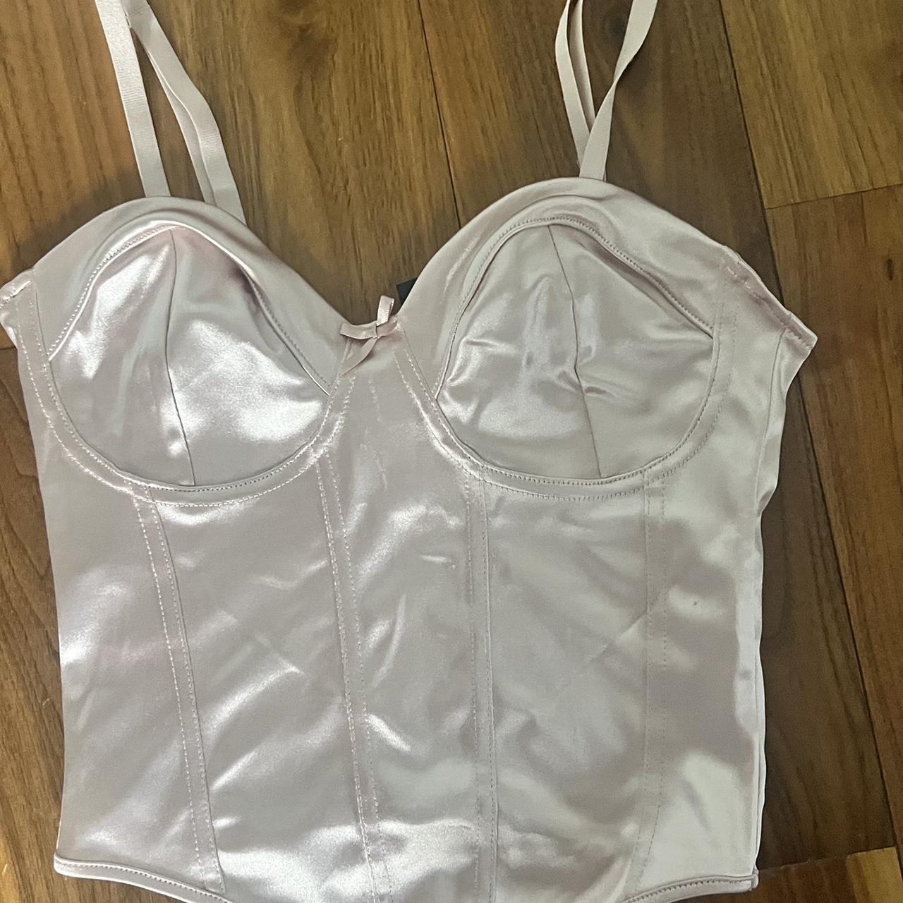 pink h and m top #handm #partytop #pinktop #corset - Depop