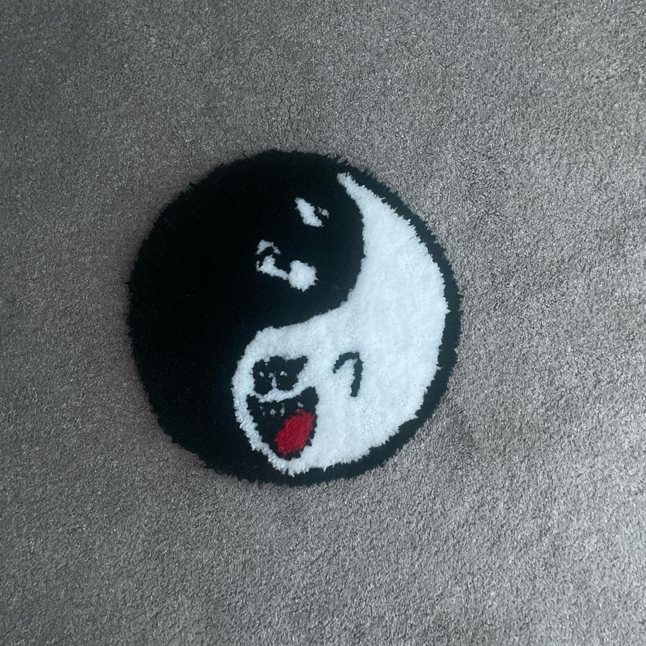 Yin Yang rug Custom made 1x1ft - Depop