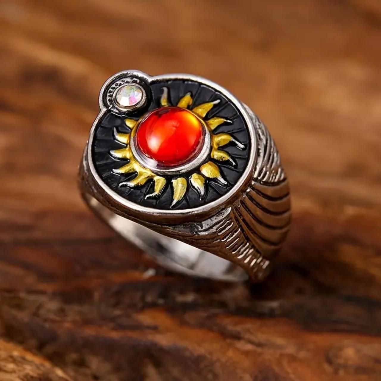 Sun and Moon Red Ring This ring embodies the... - Depop