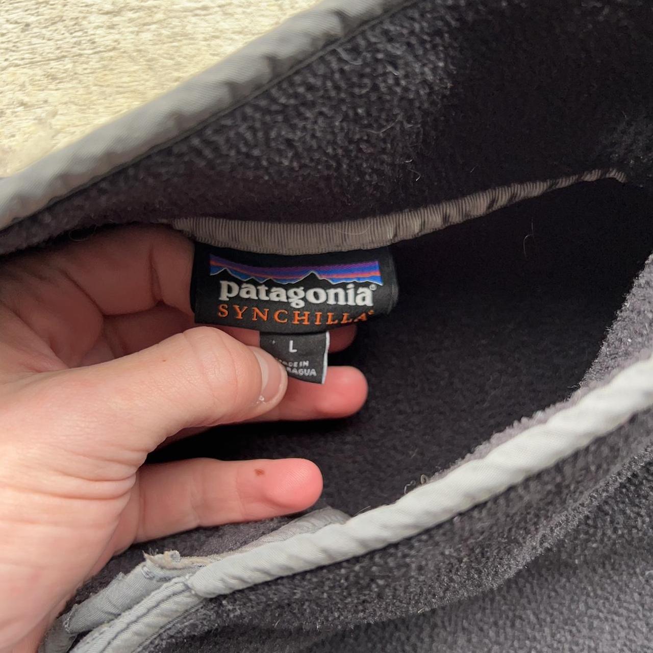 Vintage Patagonia FA16 Black Synchilla Snap-T Fleece... - Depop