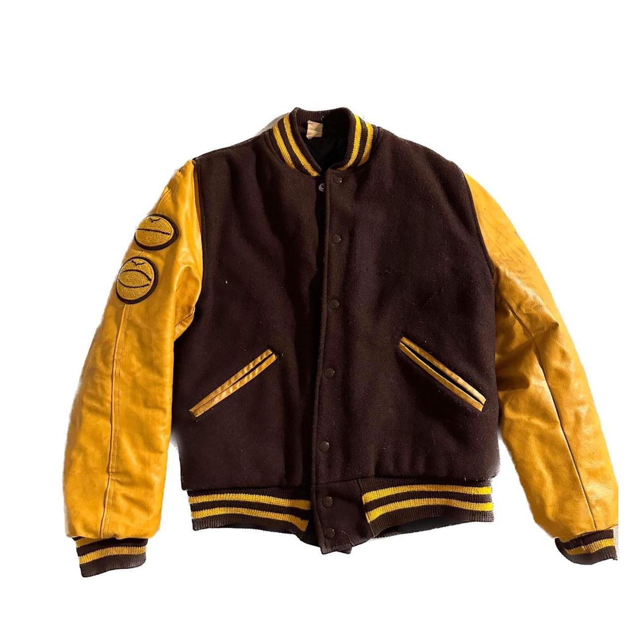 Women's Yellow and Brown Top | Depop