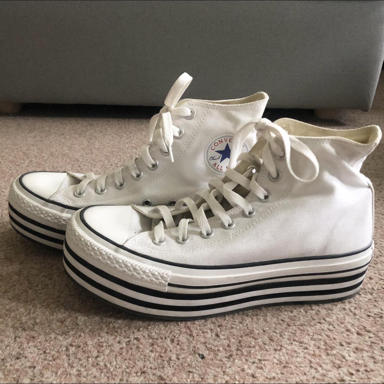 Converse Women's White Trainers | Depop