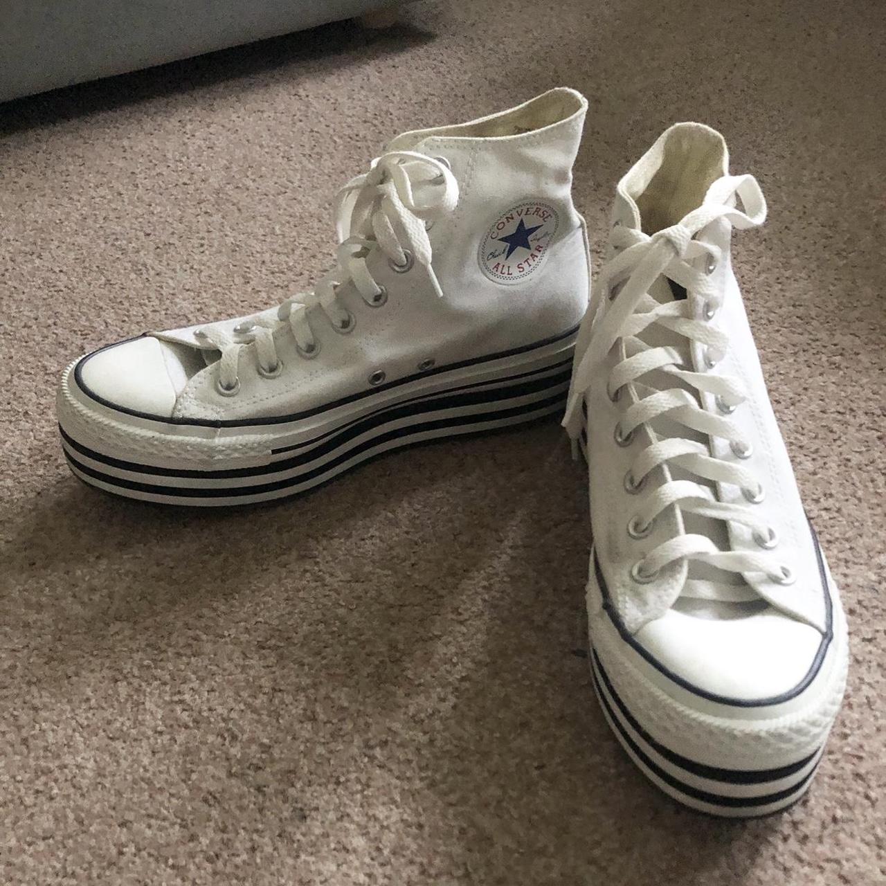 Converse Women's White Trainers | Depop