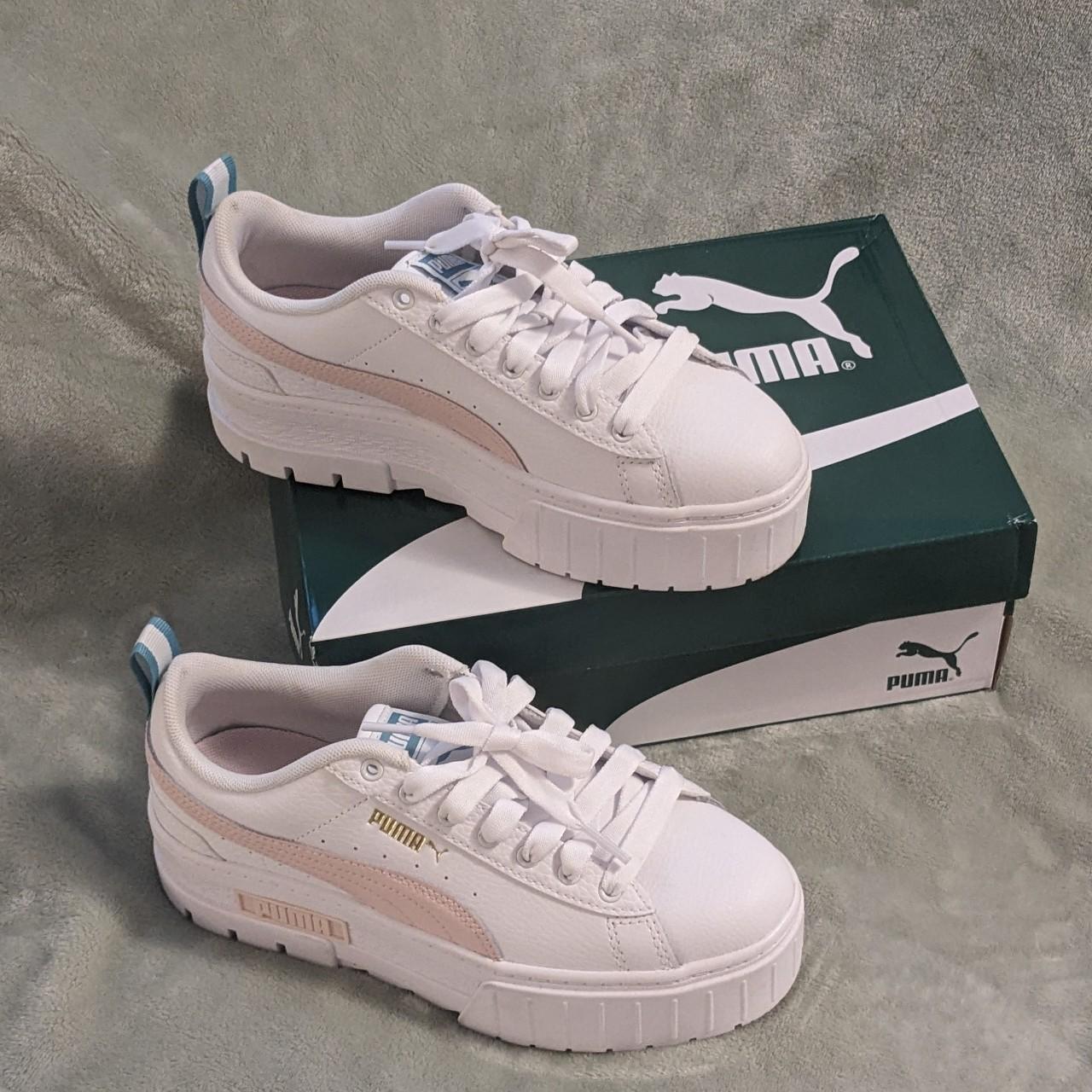 Puma shoes, worn once, come with box Paid $80 but... - Depop