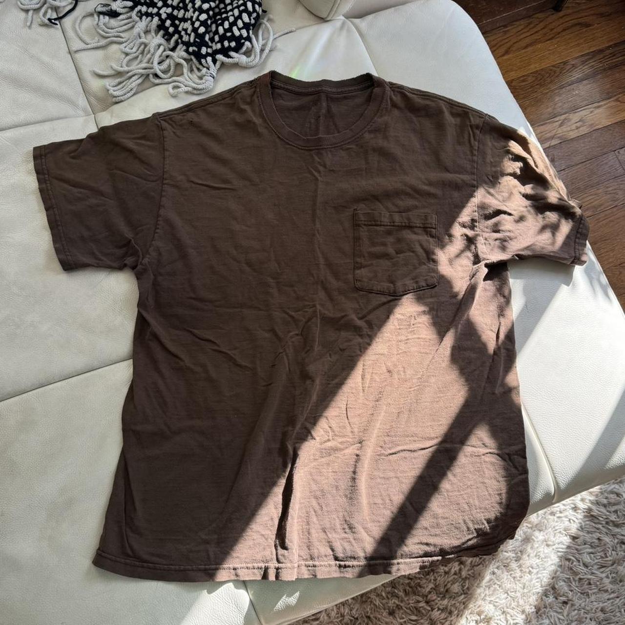 Men’s Vintage, Worn out Brown Pocket Tee Nice fit &... - Depop