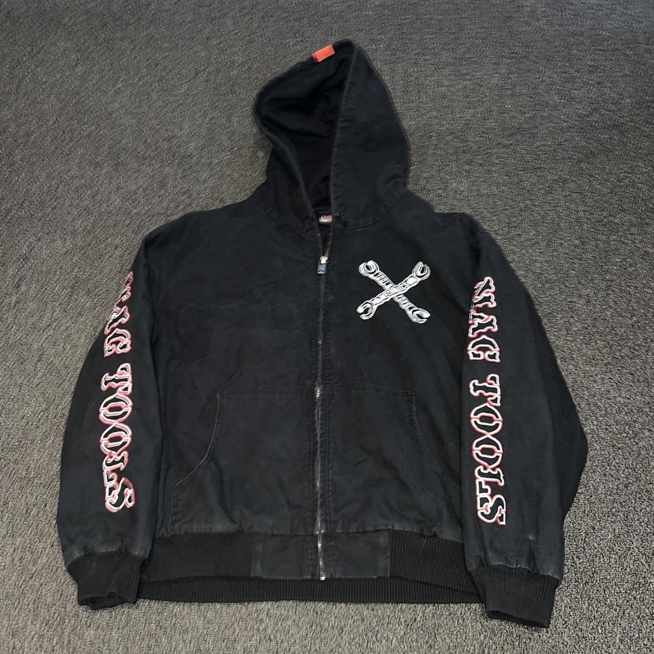 Vintage Mac Tools Work Jacket Skulls Wrench Workwear... | Depop