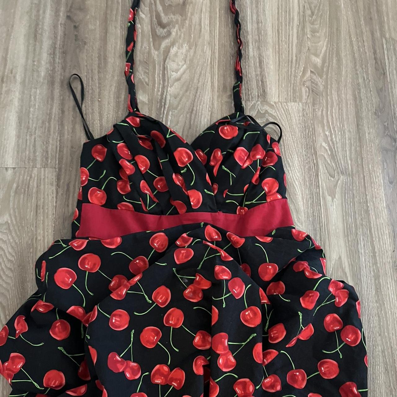 Old torrid cherry dress, it says size 18, im a 3X... - Depop